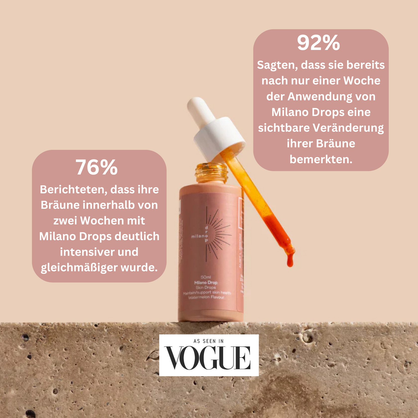 Milano Drop – Drinkable self-tanning drops for a perfect tan!